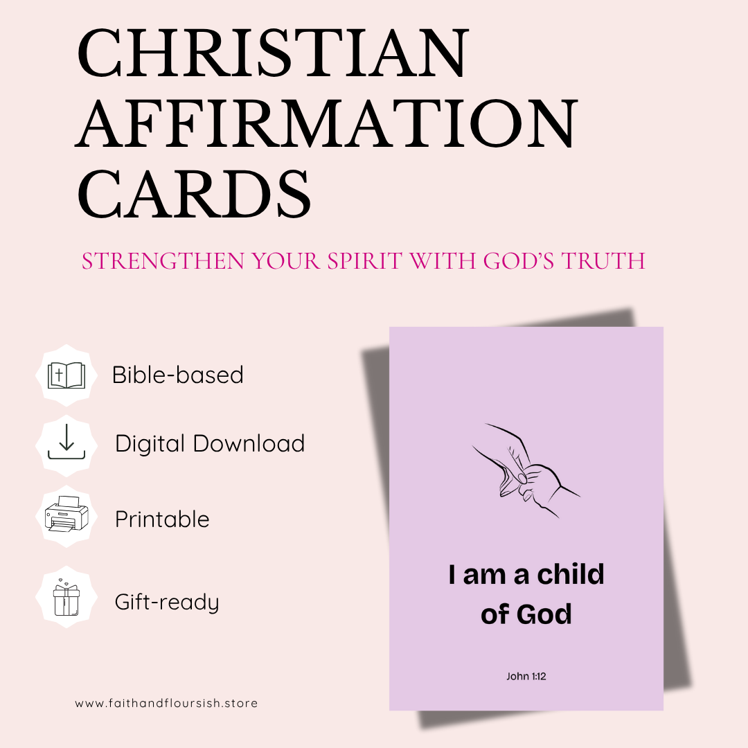 Printable Christian Affirmation Cards | Daily Declaration of God's Pro – Faith and Flourish